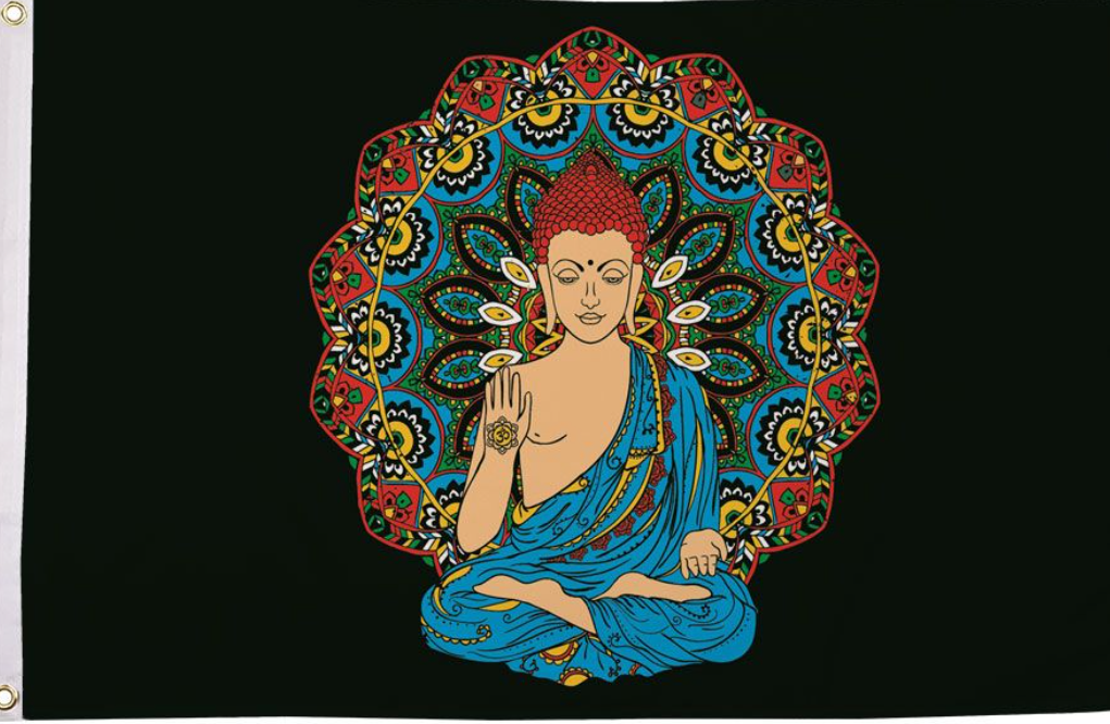 Budha flag 5ft x 3ft with eyelets – Flagseller