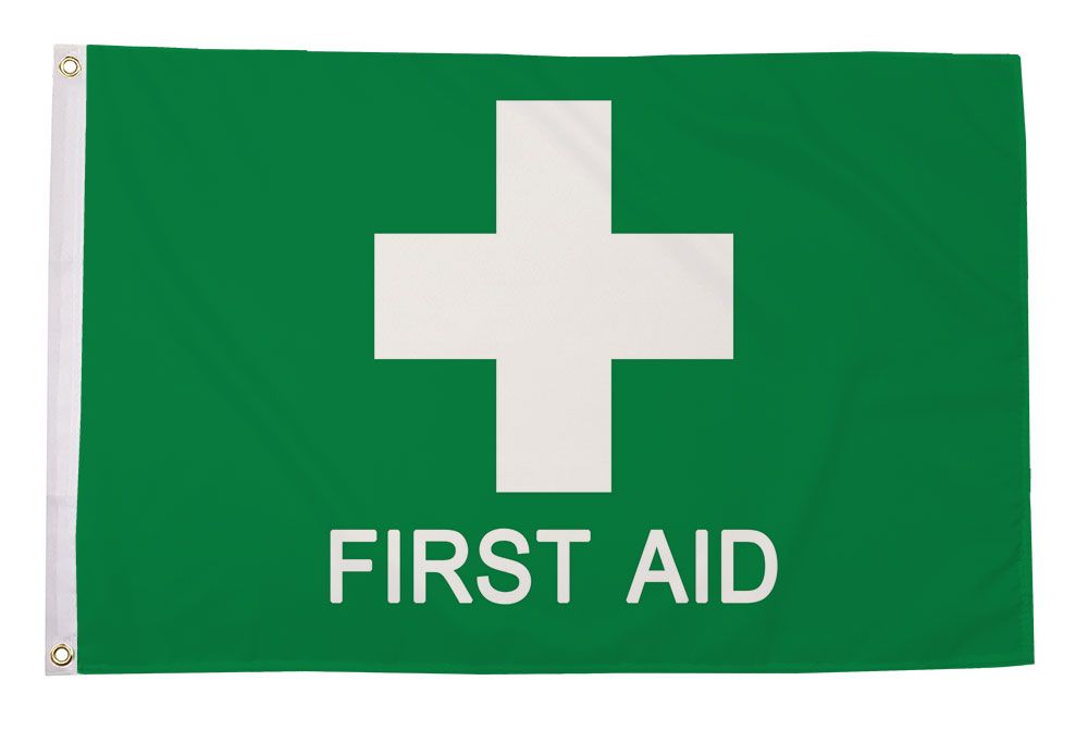 First Aid flag 5ft x 3ft with eyelets – Flagseller
