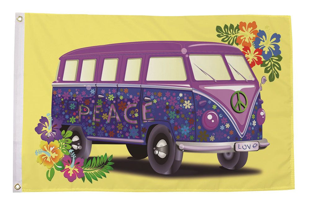 PEACE CAMPER VAN FLAG 5FT X 3FT – Flagseller