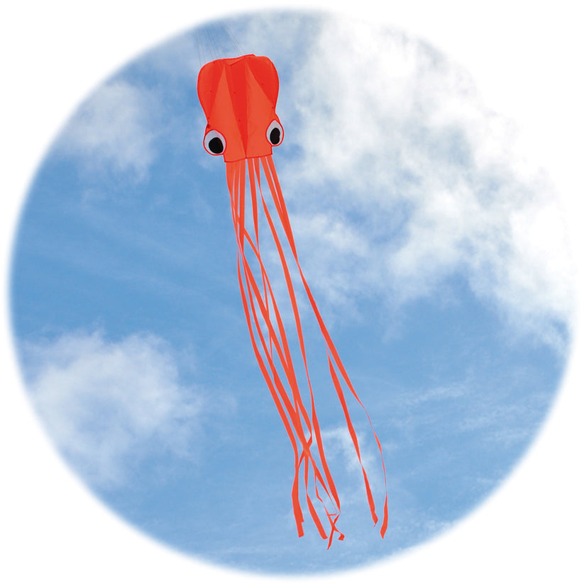 Octofoil Octopus squid single line kite ORANGE – Flagseller
