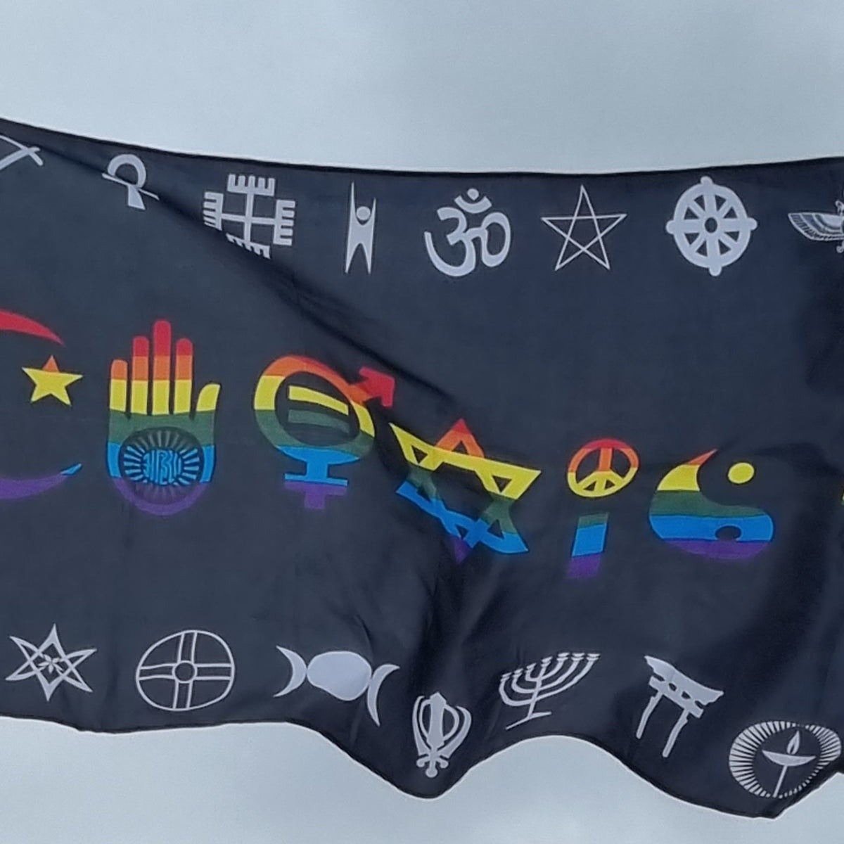 Coexist rainbow flag 5ft x 3ft with eyelets – Flagseller
