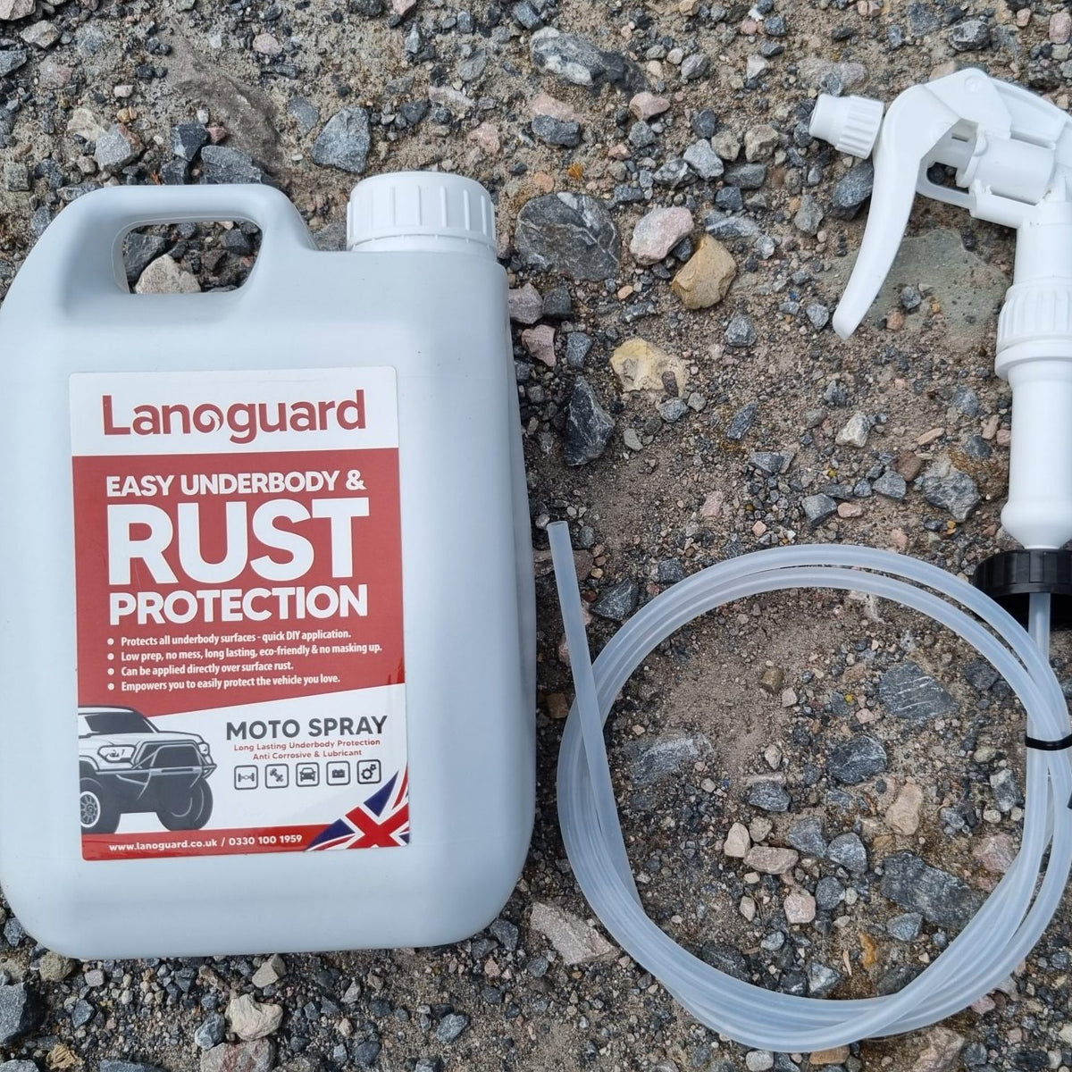 Lanoguard 2 litre moto spray with trigger kit for protecting vehicle u ...