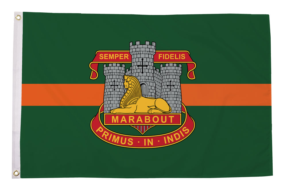 Devonshire and Dorset regiment flag 5ft x 3ft with eyelets – Flagseller