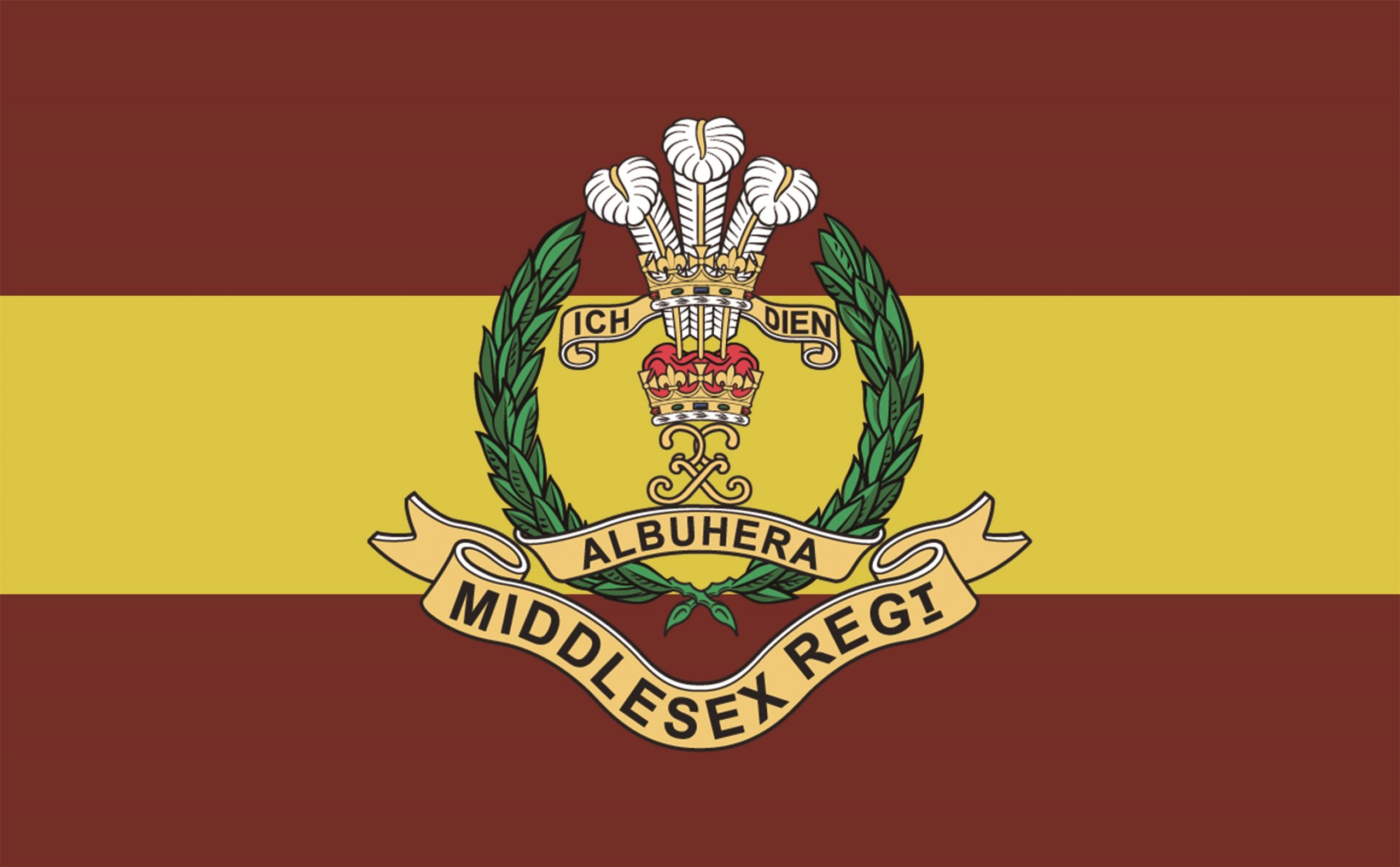 Middlesex regiment flag 5ft x 3ft with eyelets – Flagseller