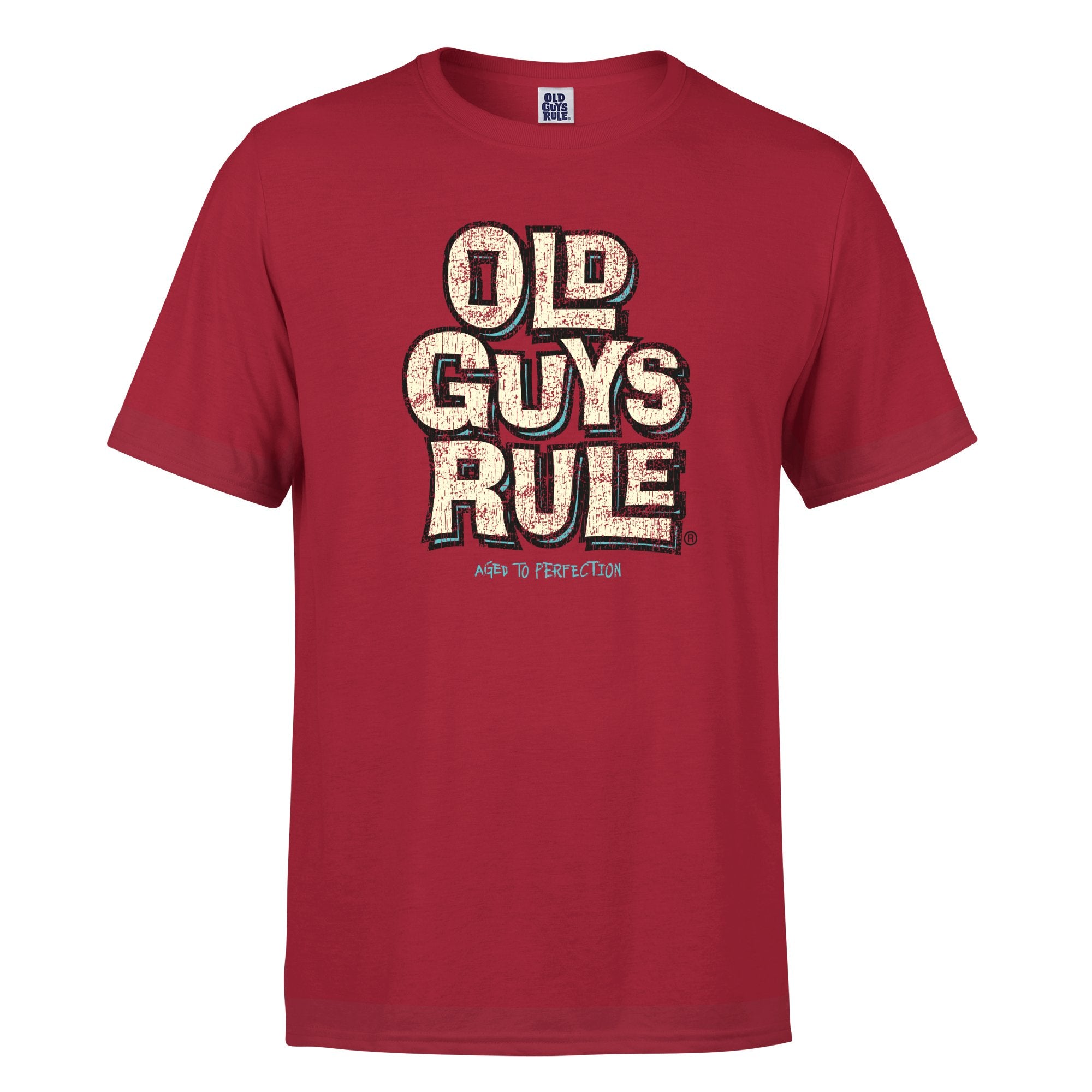 Old Guys Rule Aged to Perfection tee shirt Burgundy – Flagseller