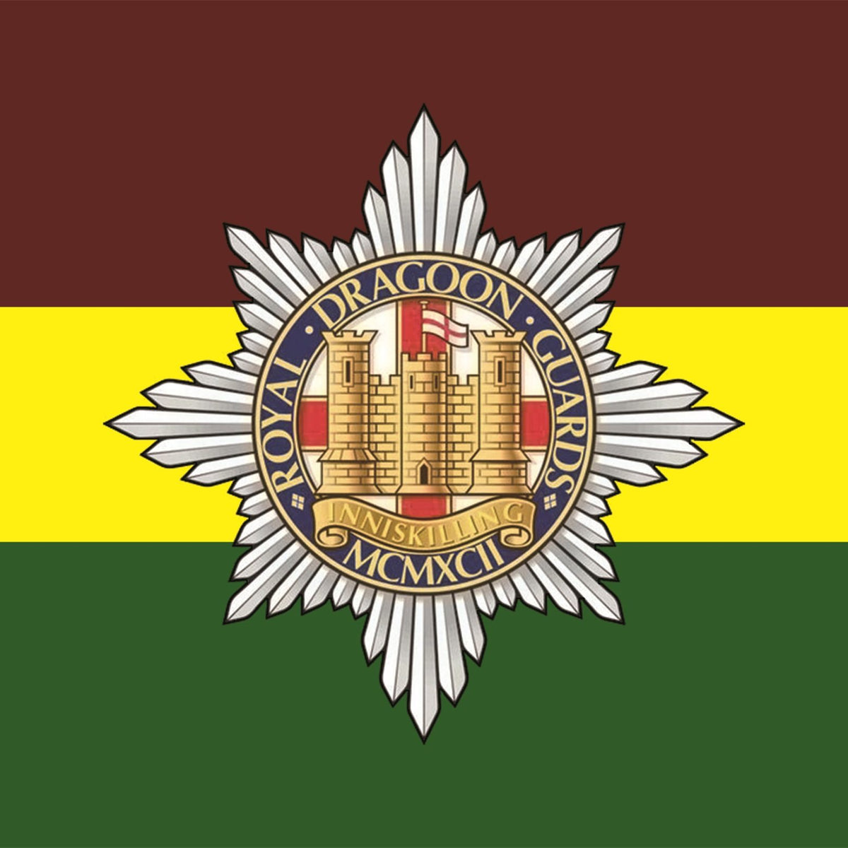 Royal Dragoon guards flag 5ft x 3ft with eyelets – Flagseller