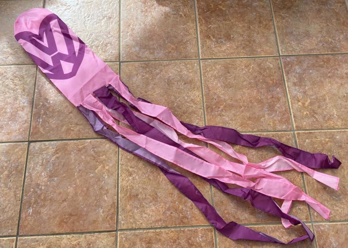 VW Heart love my dub tube windsock pink and purple 60inch – Flagseller