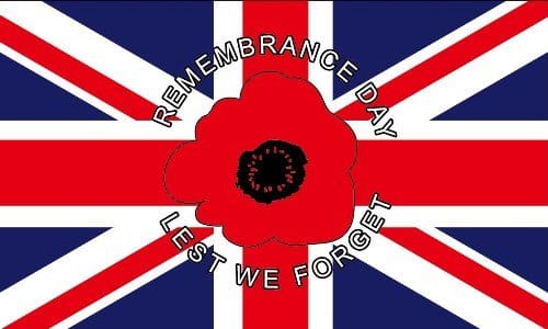 Remembrance day lest we forget flag 5x3ft – Flagseller