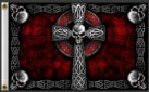 Skull cross gothic goth pirate flag 5x3ft – Flagseller