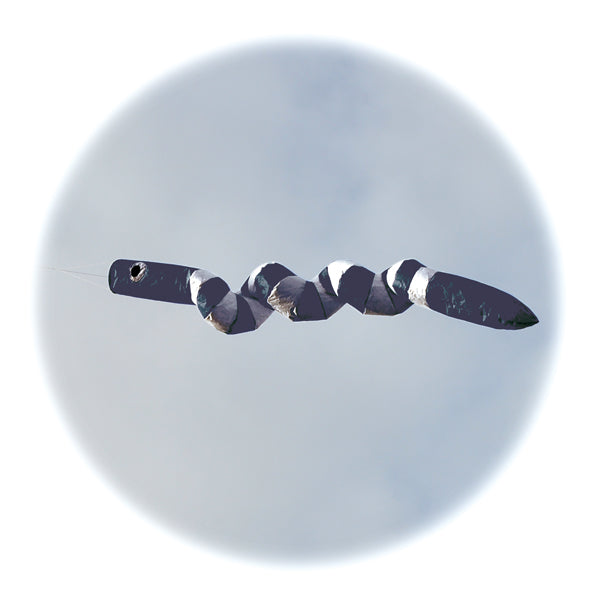 Snake Spinner windsock - BLACK / WHITE line laundry by Spirit of Air h ...