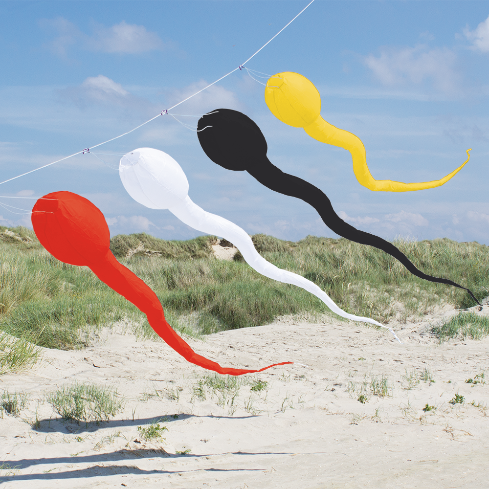 Sperm Tadpole windsock 2.4m yellow – Flagseller