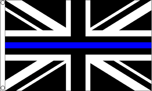 Union Jack thin blue line police flag 5ft x 3ft – Flagseller